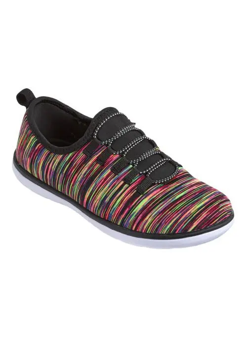 COMFORTVIEW Cv Sport Ariya Textured Knit Slip On Sneaker - Black Multi