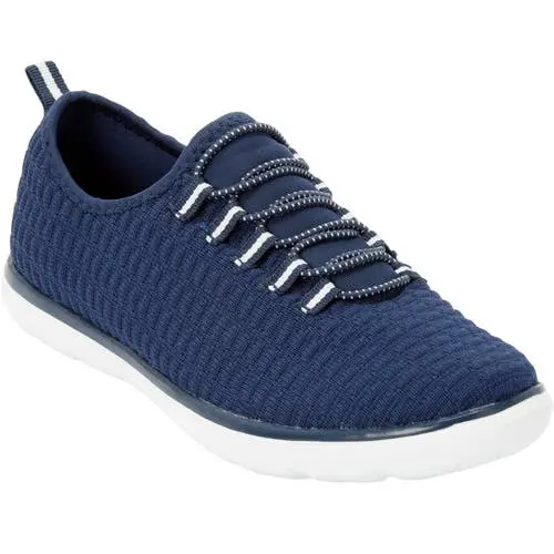 COMFORTVIEW Textured Knit Slip-on Sneaker - Navy