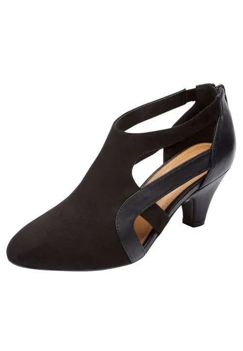 COMFORTVIEW Suede-like Shootie Pump - Black