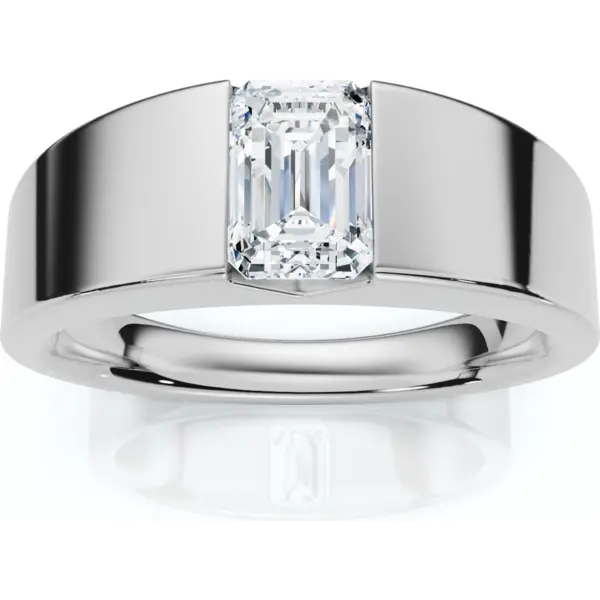 BLISS DIAMOND 1 Carat Emerald Cut Diamond Band In 14k Gold Or - 14k White Gold