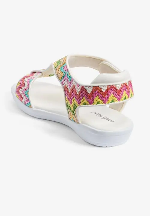 COMFORTVIEW The Charlotte Orthotic Sandal - White Multi