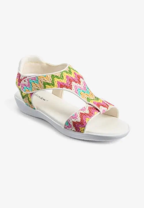 COMFORTVIEW The Charlotte Orthotic Sandal - White Multi