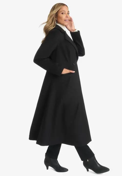 JESSICA LONDON Trapeze Wool-blend Coat - Cognac