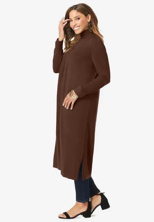 JESSICA LONDON Fine Gauge Duster Cardigan - Deep Dusk