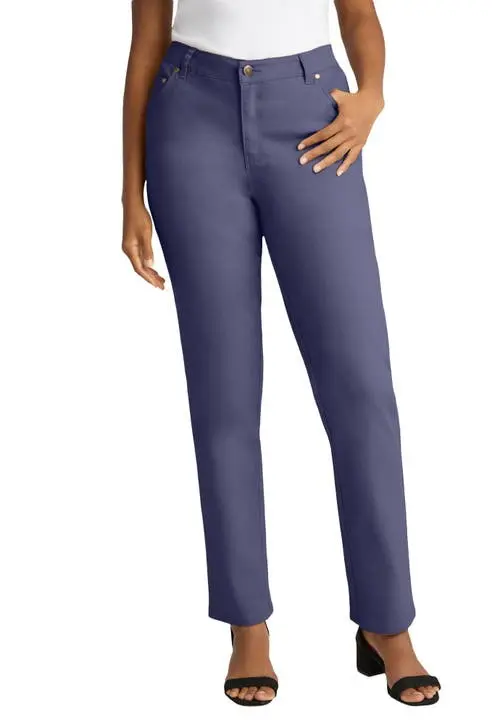 JESSICA LONDON True Fit Stretch Denim Straight Leg Jeans - Deep Dusk