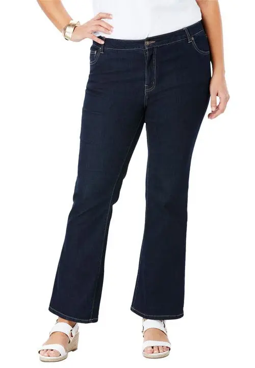 JESSICA LONDON Stretch Denim Straight Leg Jeans - Indigo
