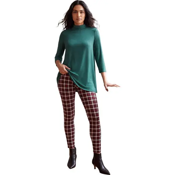JESSICA LONDON Mockneck Swing Tunic - Black