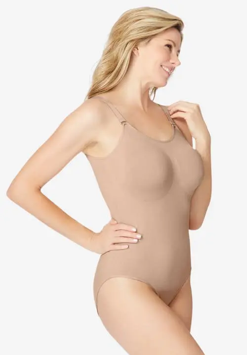 SECRET SOLUTIONS Instant Shaper Medium Control Seamless Bodysuit - Black