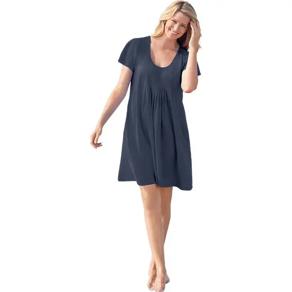 SWIM 365 Box-pleat Cover Up - Navy