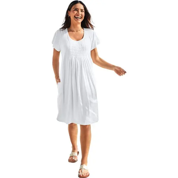SWIM 365 Box-pleat Cover Up - White