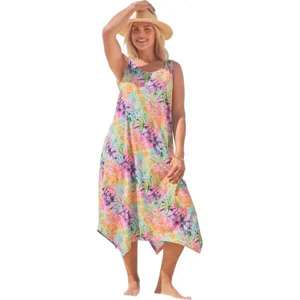 SWIM 365 Sharktail Beach Cover Up - Vivid Tie Dye