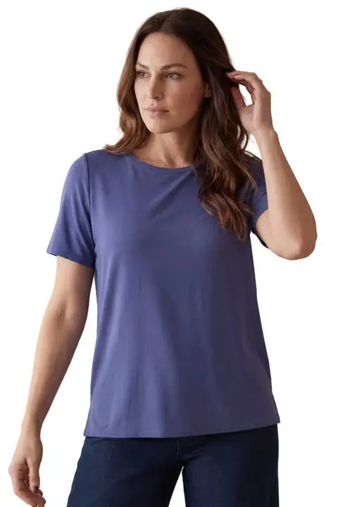 JESSICA LONDON Uptown Refined Tee - Deep Dusk