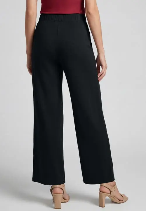 JESSICA LONDON Stretch Knit Wide Leg Palazzo Pants