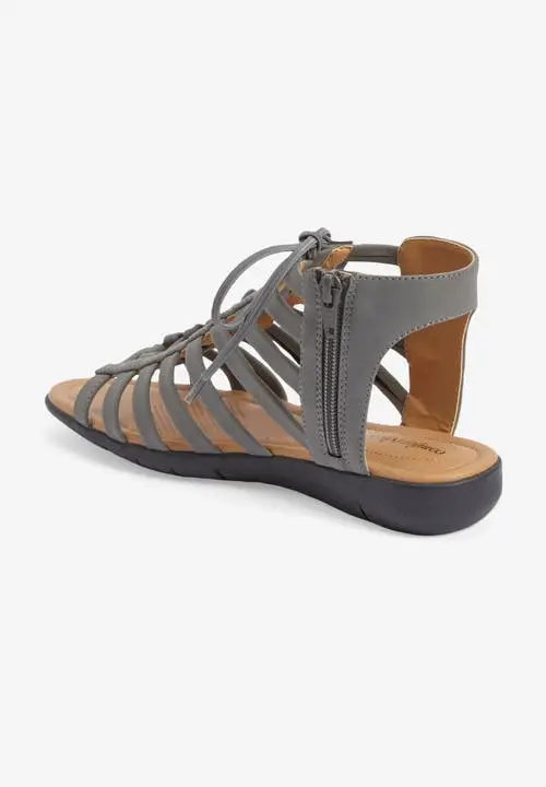 COMFORTVIEW Renata Gladiator Sandal - Grey