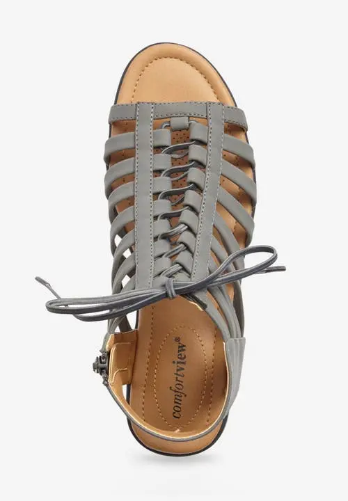 COMFORTVIEW Renata Gladiator Sandal - Grey