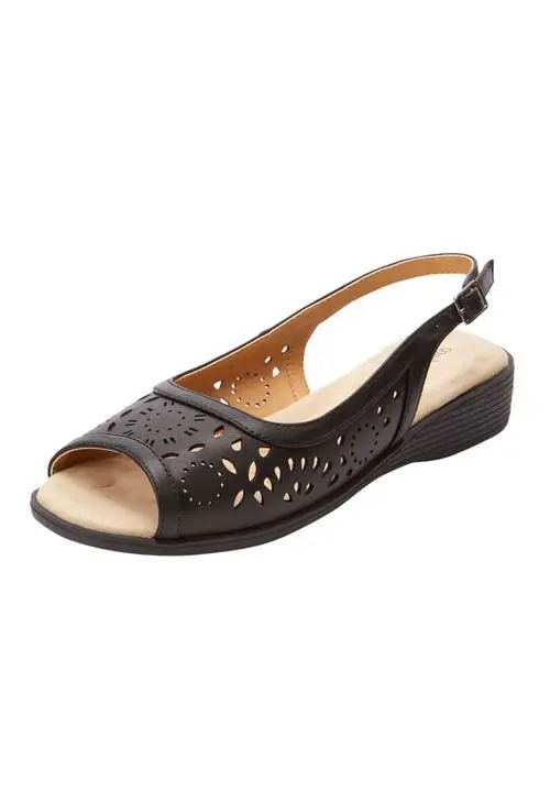 COMFORTVIEW The Mary Slingbacks - Black