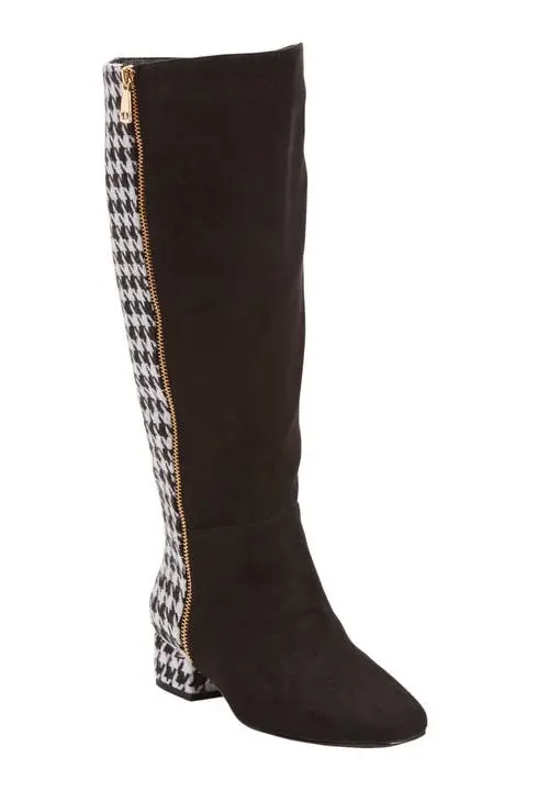 COMFORTVIEW Emerald Wide Calf Boot - Houndstooth