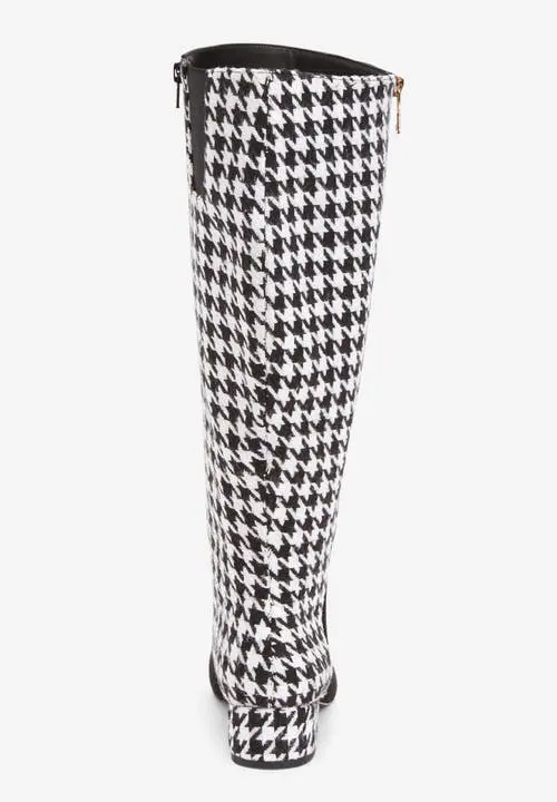COMFORTVIEW Emerald Wide Calf Boot - Houndstooth