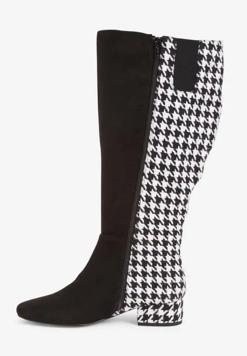 COMFORTVIEW Emerald Wide Calf Boot - Houndstooth