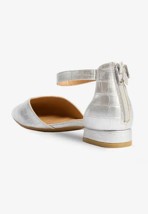 COMFORTVIEW The Loucia Pump With Adjustable Buckle And Hidden Elastic - Silver