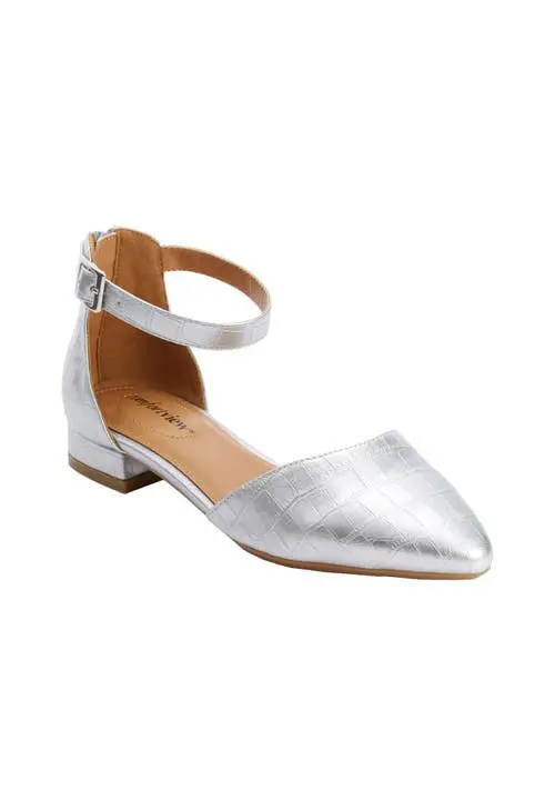 COMFORTVIEW The Loucia Pump With Adjustable Buckle And Hidden Elastic - Silver