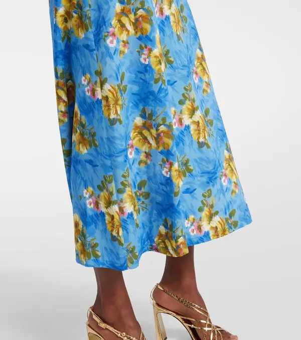 La DoubleJ Swing Floral Midi Dress