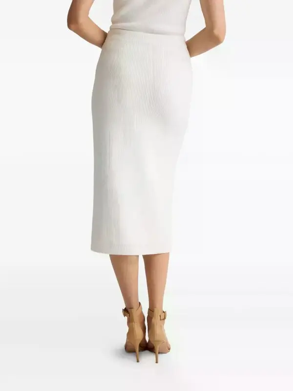 St. John Rhea Ribbed-knit Midi Skirt