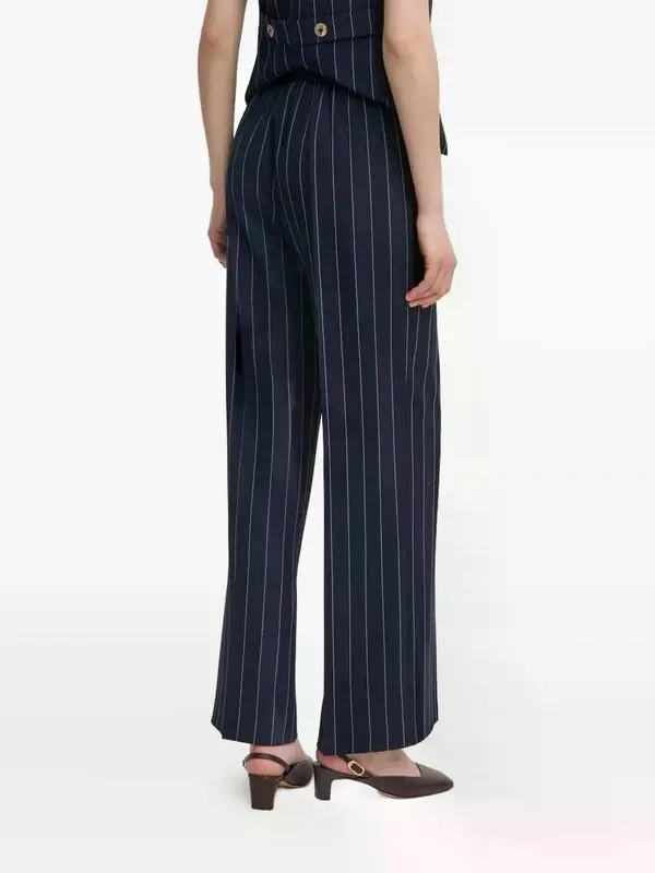 SANDRO FERRONE Pinstriped Trousers With Side Pockets