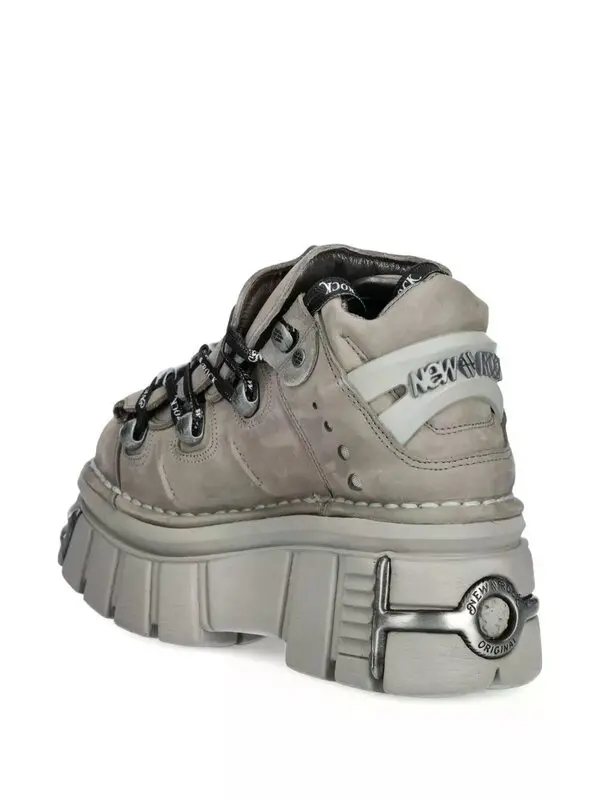 NEW ROCK Lace-up Platform Sneakers - Neutrals