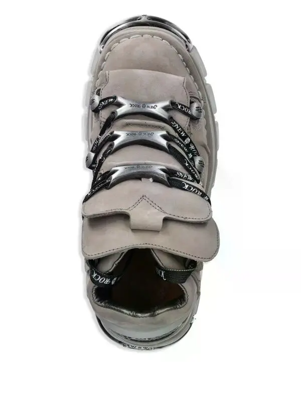 NEW ROCK Lace-up Platform Sneakers - Neutrals