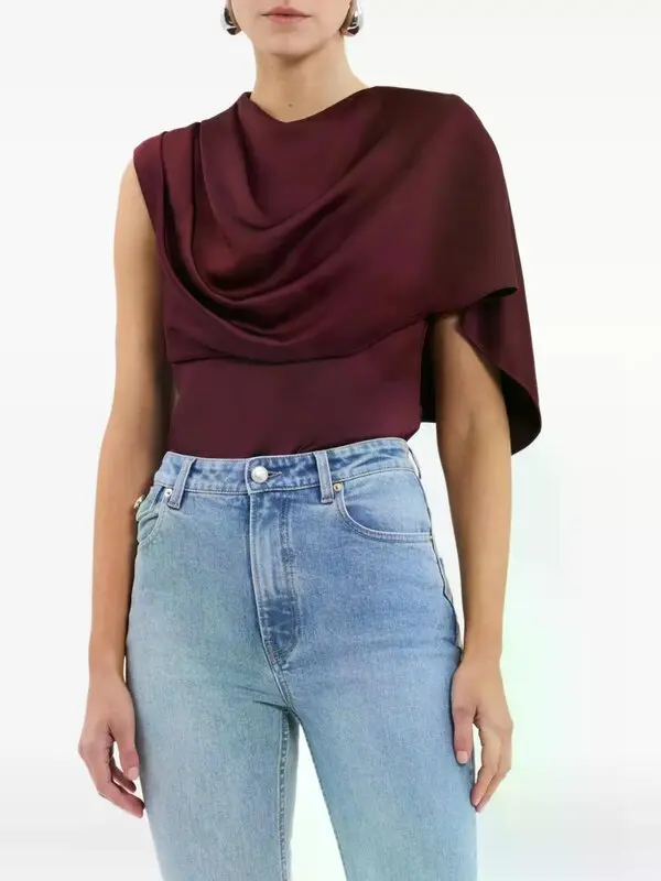 Rebecca Vallance Avalon Draped One-shoulder Top