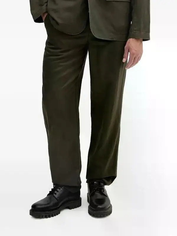 Armani Exchange Elasticated-waist Straight-leg Trousers