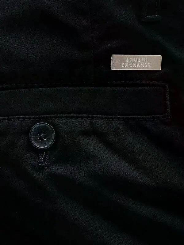 Armani Exchange Logo-plaque Straight-leg Trousers