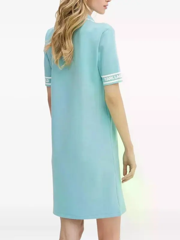 karl lagerfeld dress blue Pleated knit dress | Skipper Blue | Women | KARL LAGERFELD