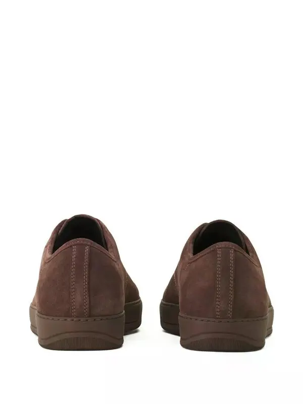 LANVIN Suede Leather Cap-toe Sneakers - Brown