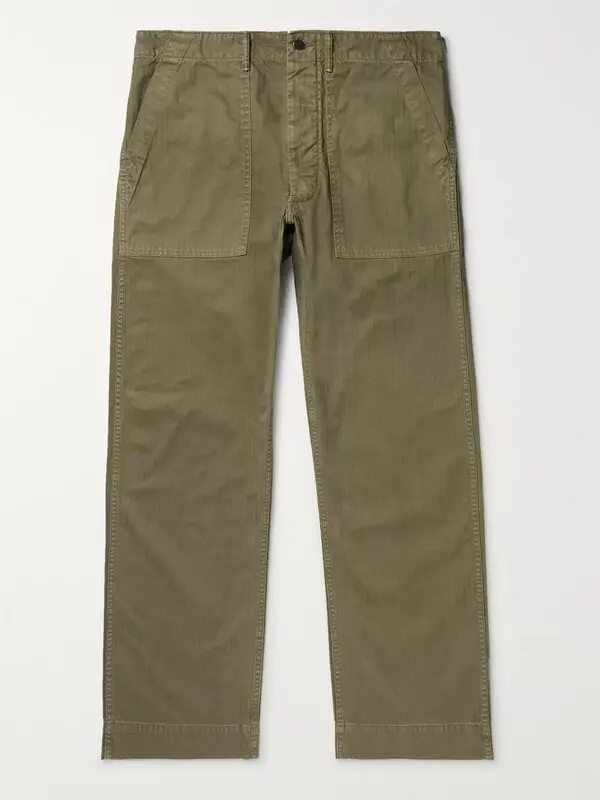 Ralph Lauren Cotton-herringbone Trousers - Green