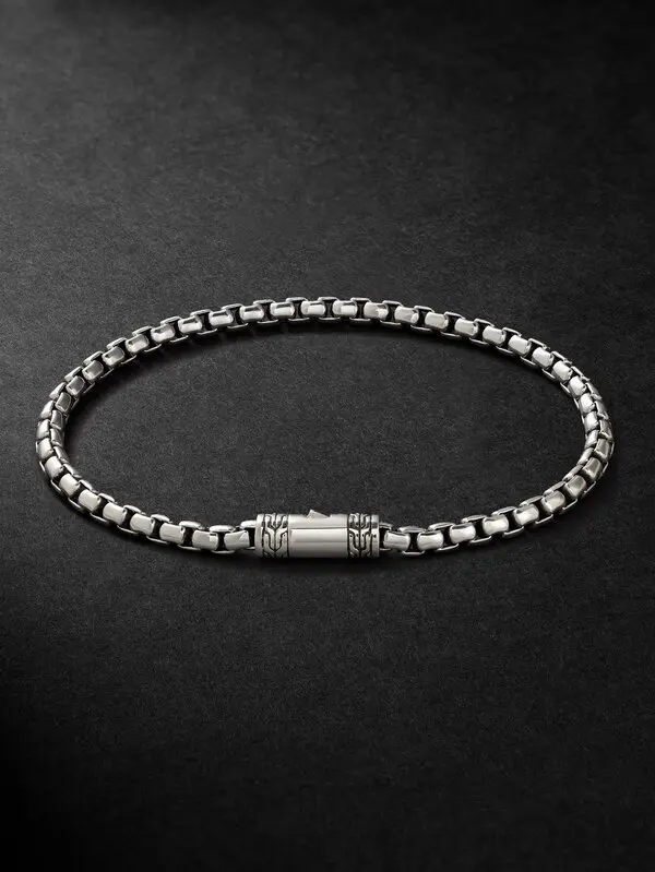 John Hardy Sterling Box Chain Bracelet - Silver