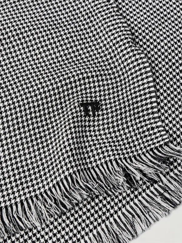 TOM FORD Frayed Puppytooth Wool Scarf