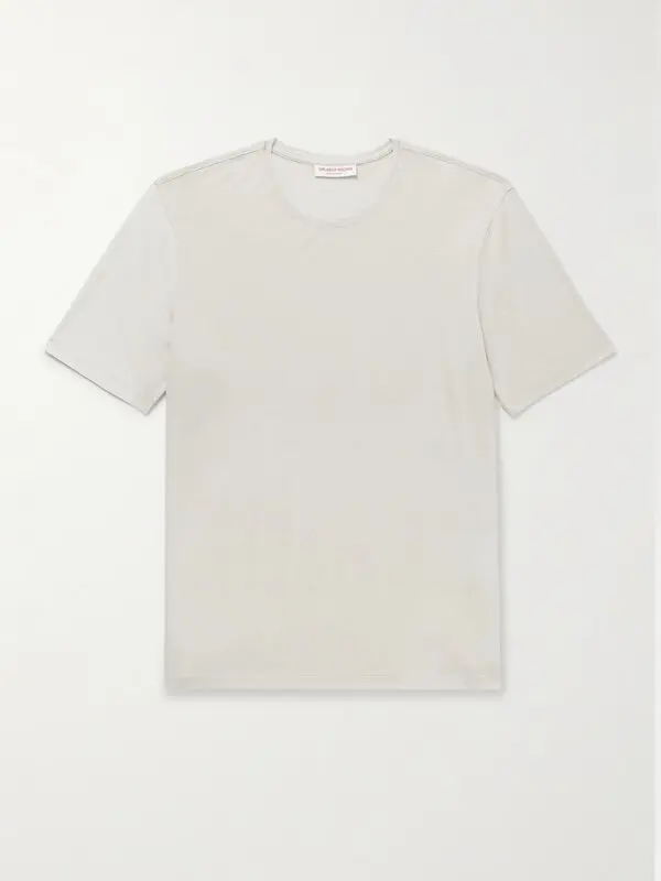 Orlebar Brown Ob-t Slim-fit Merino Wool-jersey T-shirt - Neutrals