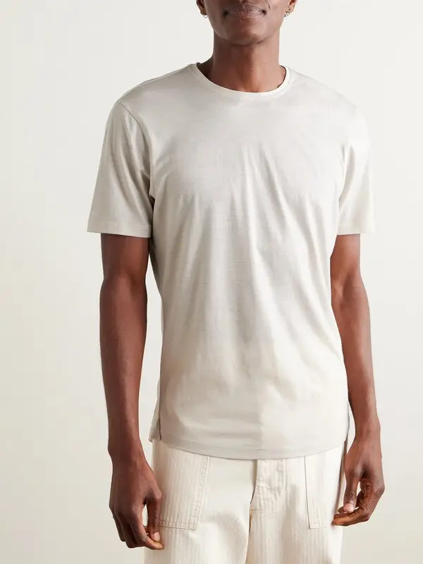 Orlebar Brown Ob-t Slim-fit Merino Wool-jersey T-shirt - Neutrals