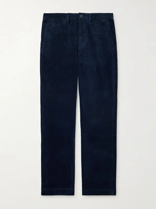 Polo Ralph Lauren Bedford Slim-fit Straight-leg Corduroy Trousers - Blue