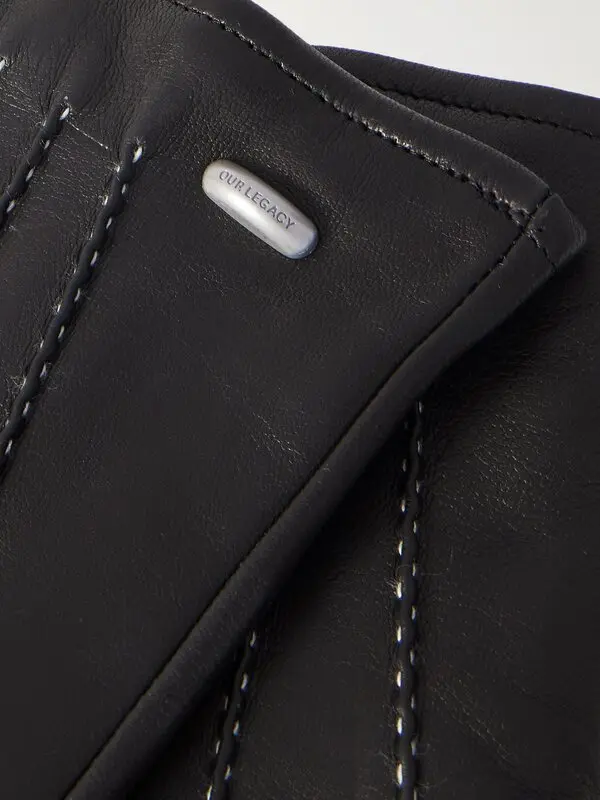 Our Legacy Leather Gloves - Black