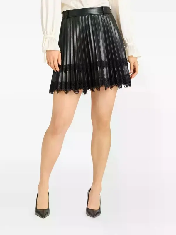 Cinq À Sept Pleated Skirt With Lace Trim