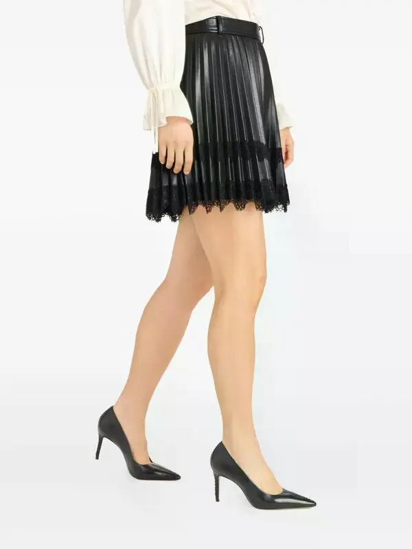 Cinq À Sept Pleated Skirt With Lace Trim