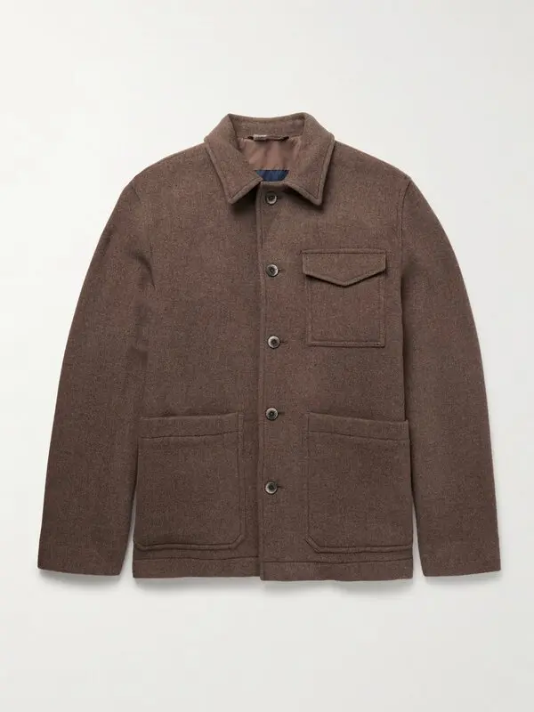 Herno Wool-blend Felt Overshirt