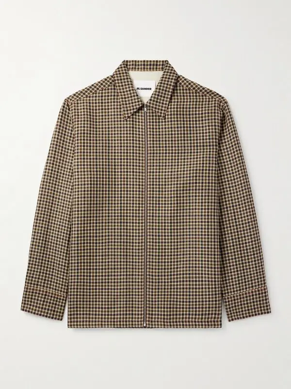 JIL SANDER Wool And Linen-blend Overshirt