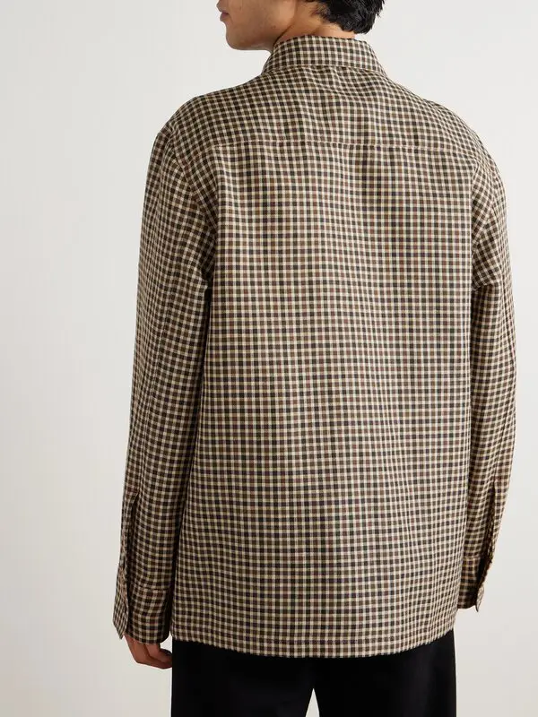 JIL SANDER Wool And Linen-blend Overshirt