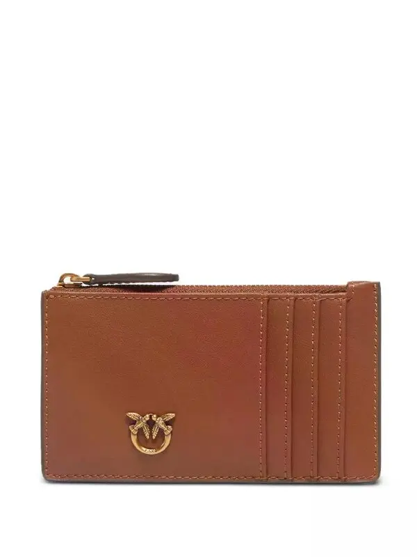 Pinko Quilted Zip Cardholder - Brown