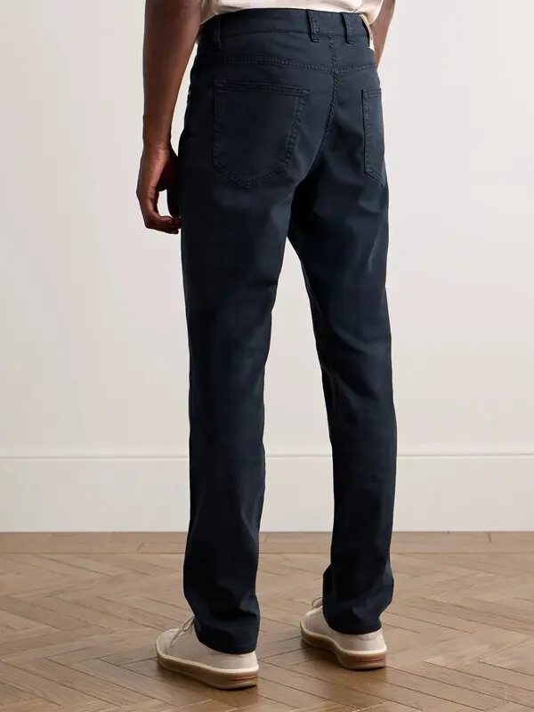 Boglioli Slim-fit Cotton-blend Twill Trousers