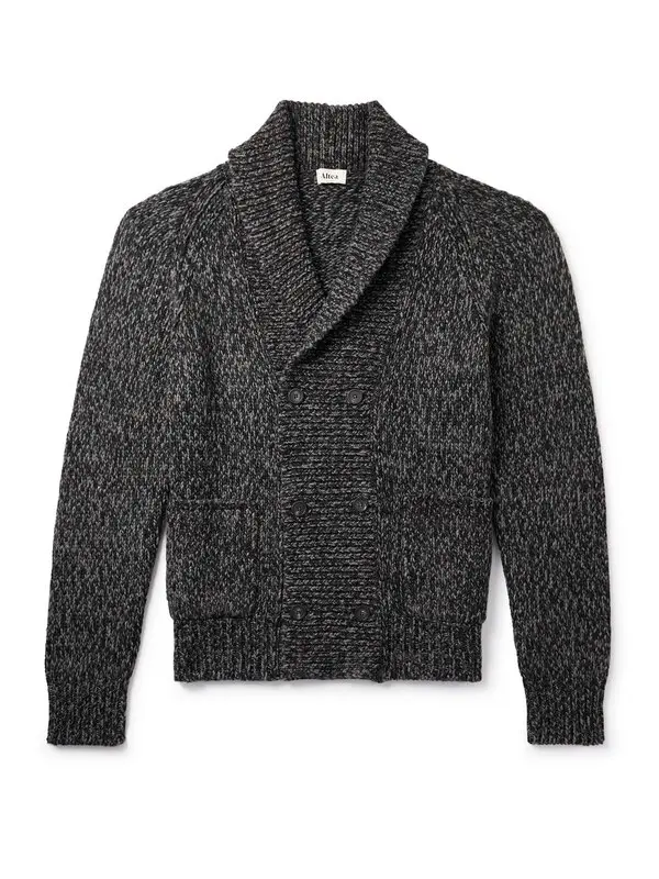 Altea Shawl-collar Double-breasted Knitted Cardigan